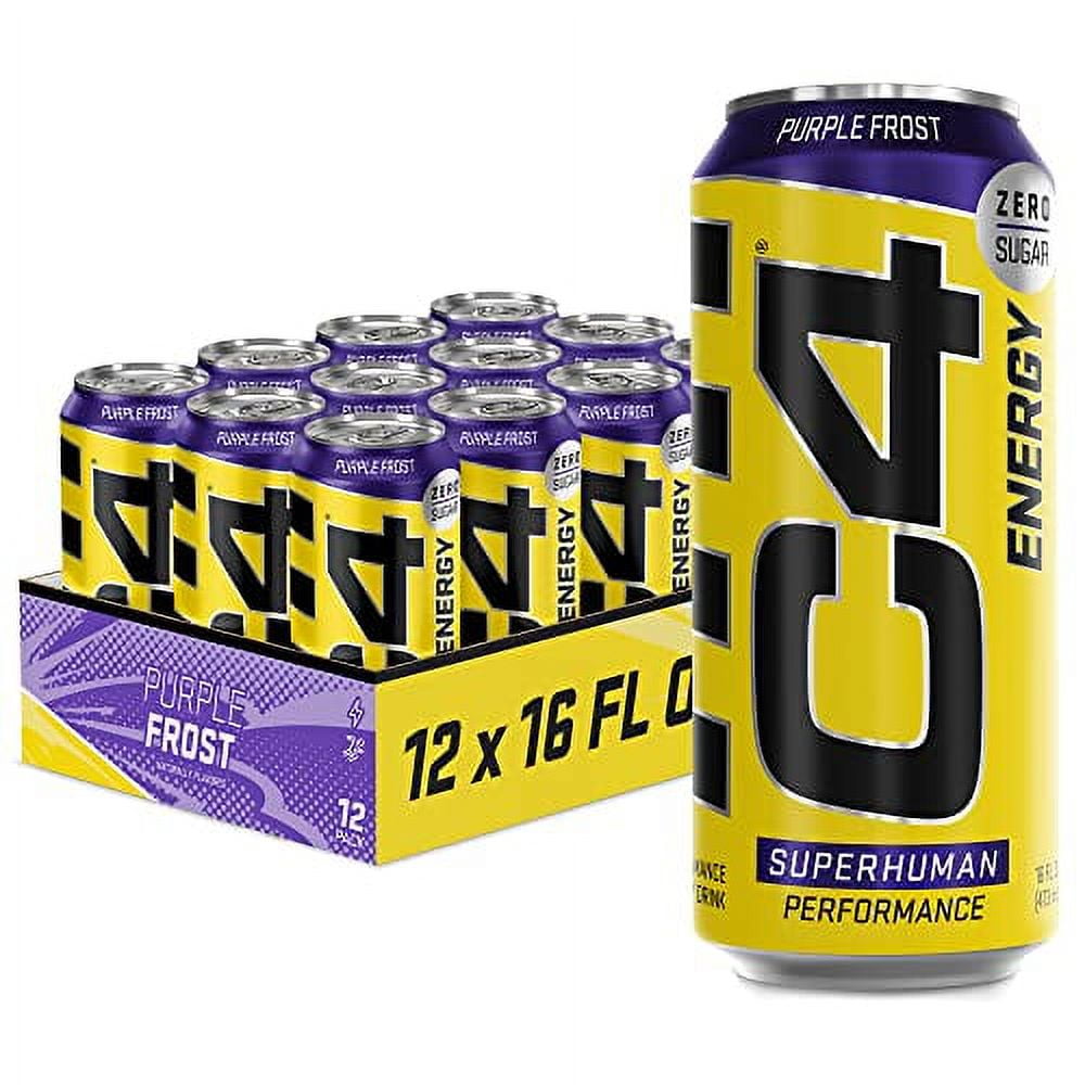 C4 Energy Carbonated Zero Sugar Energy Drink, Pre Workout Drink + Beta ...