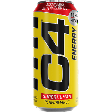C4 Sport Performance Energy Drink, Zero Carb, Fitness Boost, Strawberry ...