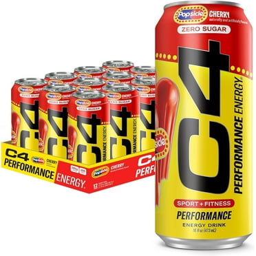 C4 Energy Drink, Starburst Cherry, Sugar Free, Carbonated Pre Workout ...