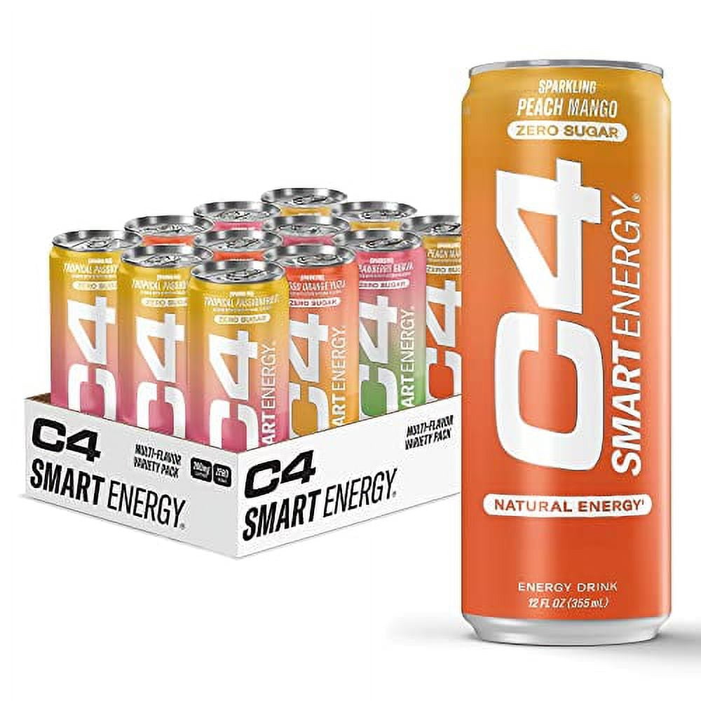 C4 Smart Energy Drinks Variety Pack, Sugar Free Performance Fuel ...