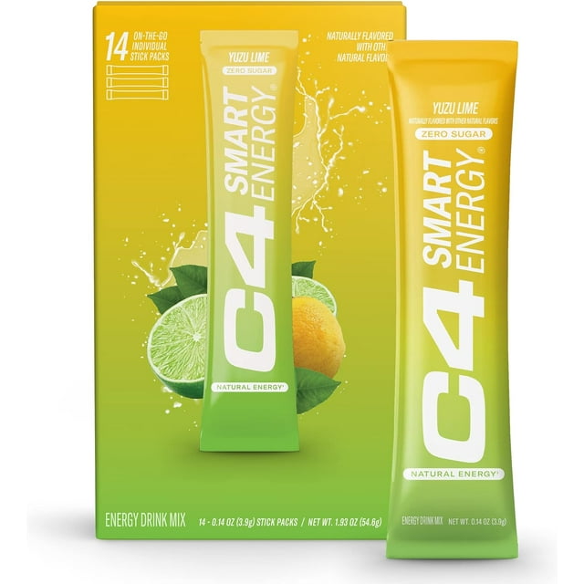 C4 Smart Energy Pre Workout Powder Stick Packs - Sugar Free Neuro ...
