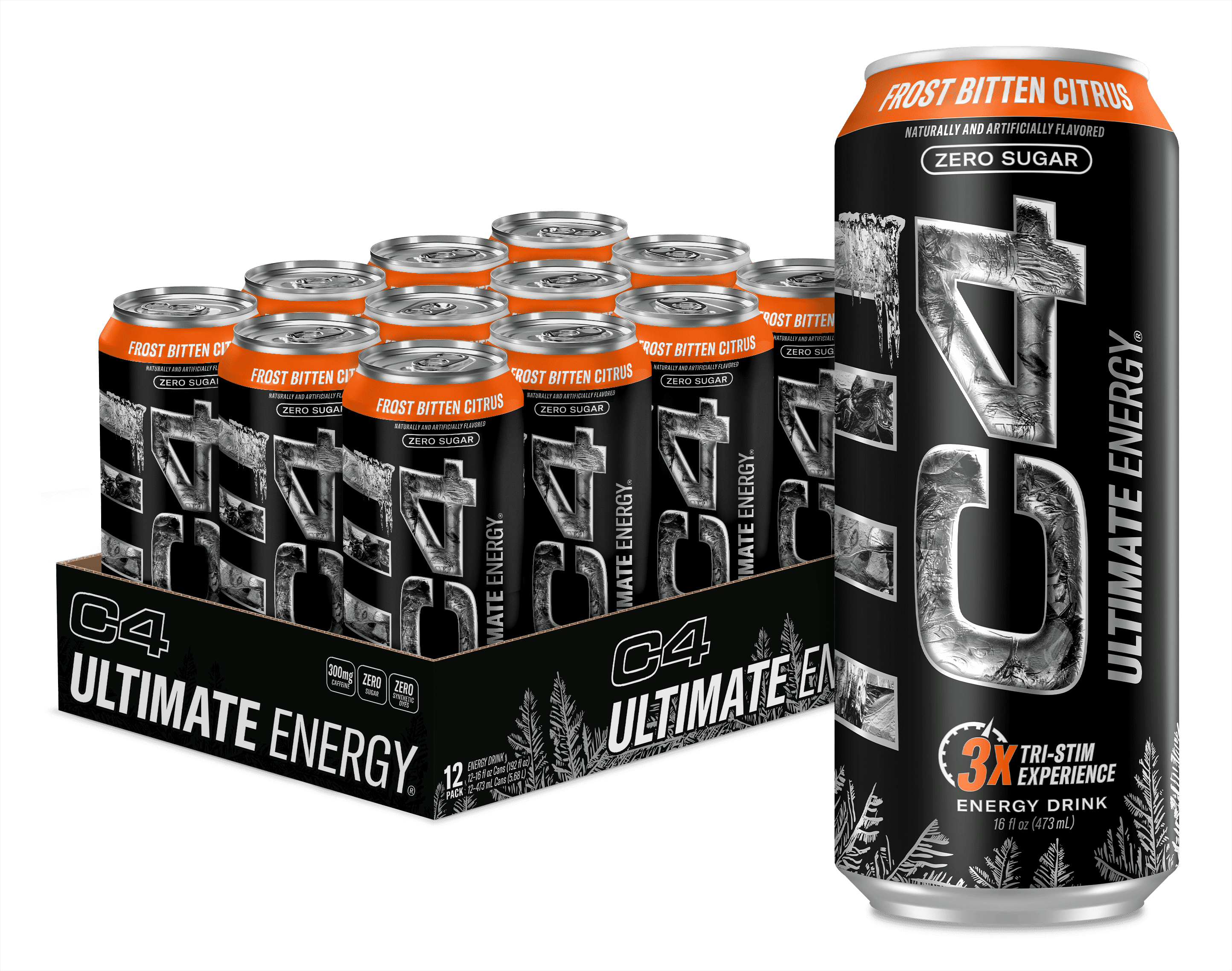 Cellucor C4 Ultimate Energy Drink, Frost Bitten Citrus Flavor, Zero ...