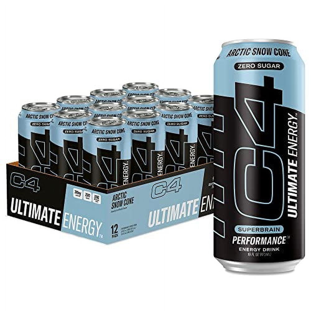 C4 Ultimate Sugar Free Energy Drink 16oz (Pack of 12) | Arctic Snow ...