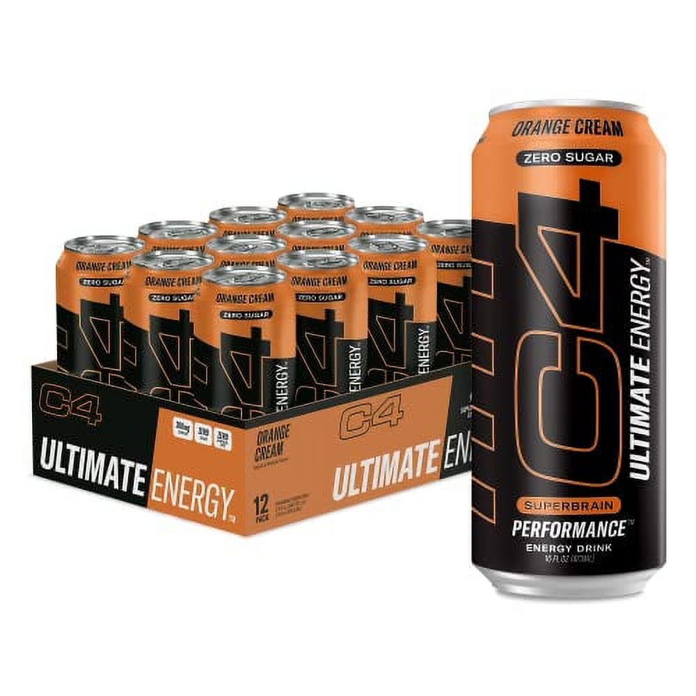 C4 Ultimate Sugar Free .. Energy Drink Orange Cream .. | 16oz (Pack of ...