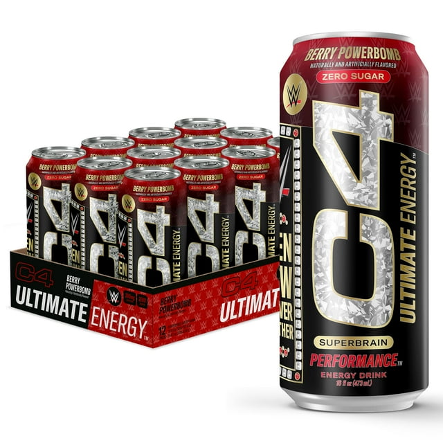 C4 Ultimate x WWE | 300mg Caffeine Sugar Free Energy Drink | Berry ...