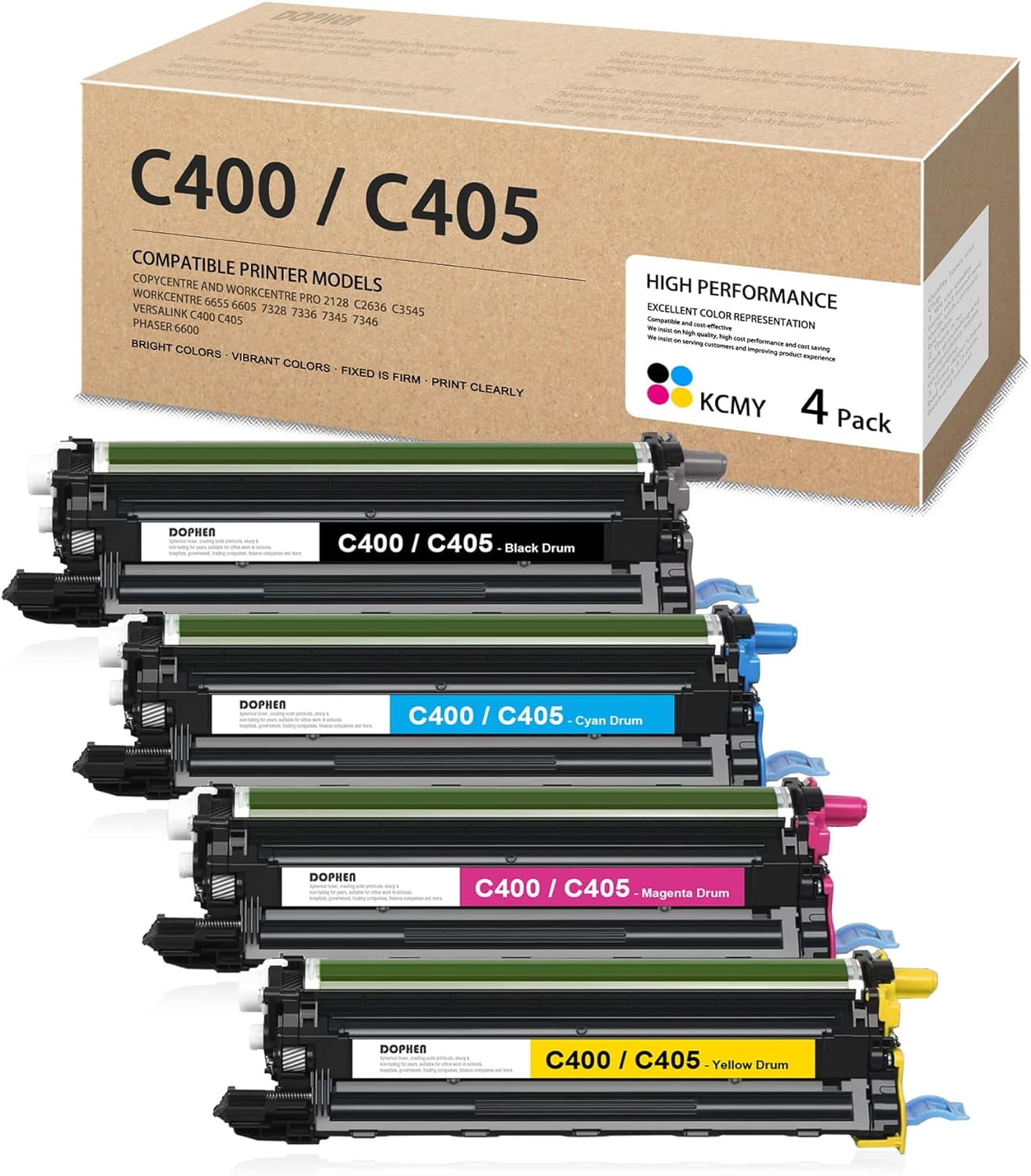 C400/C405 Drum Unit 4 Pack 108R01121 Imaging Drum Set Replacement for ...