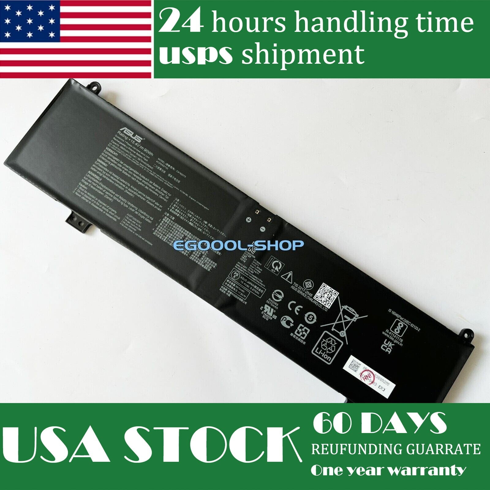 C41N2013 New OEM Battery For ASUS ROG Strix G17 G713 G713QM G713QR ...