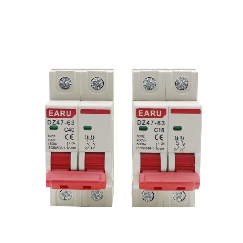 C45N 2 Pole 3A/6A/10A/16A/20A/32A/40A/50A/63A 400V~ C Type Circuit Breaker Mcb Mounting 35mm Din ...