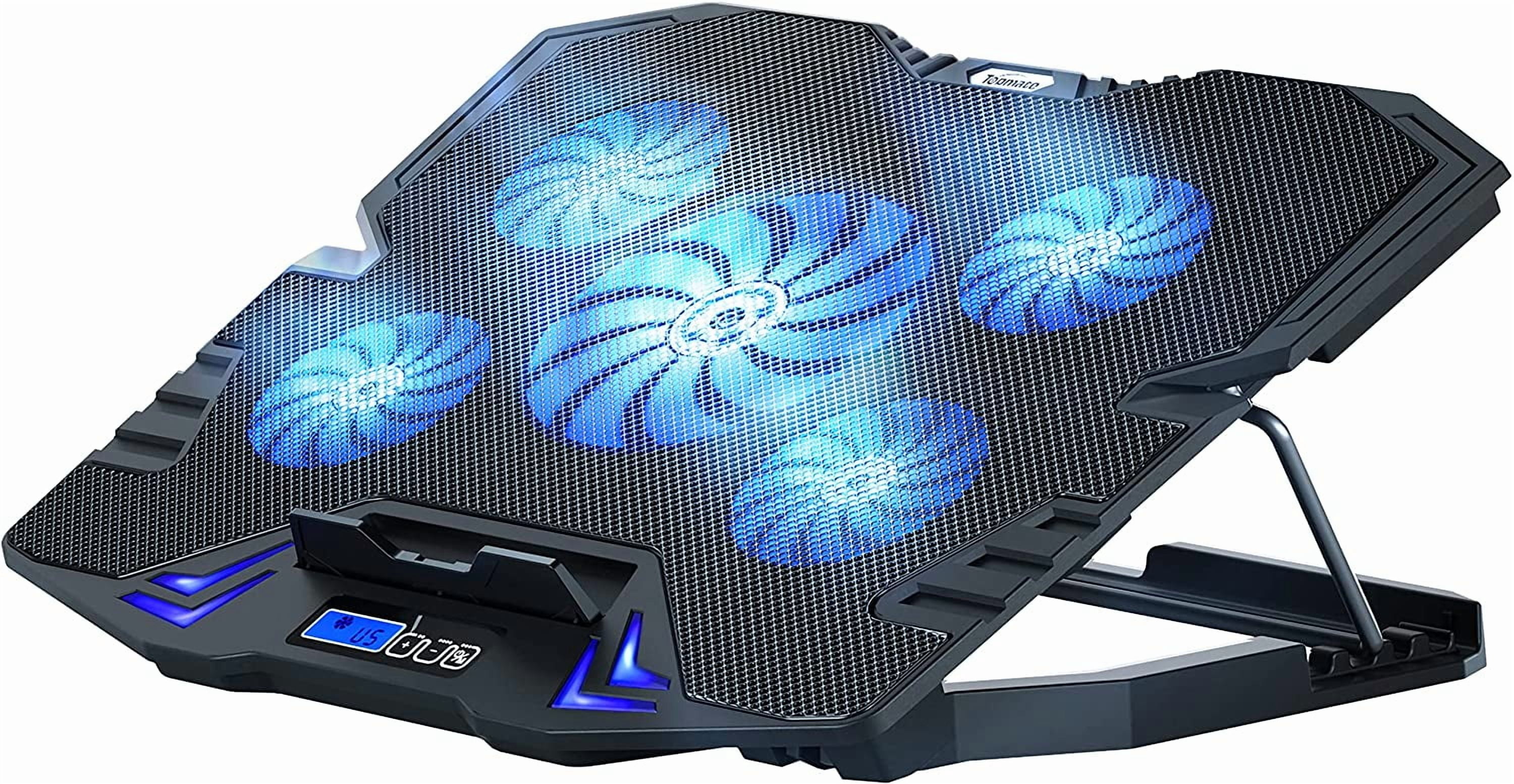 C5 12-15.6 inch Gaming Laptop Cooler Cooling Pad | 5 Quiet Fans and LCD ...