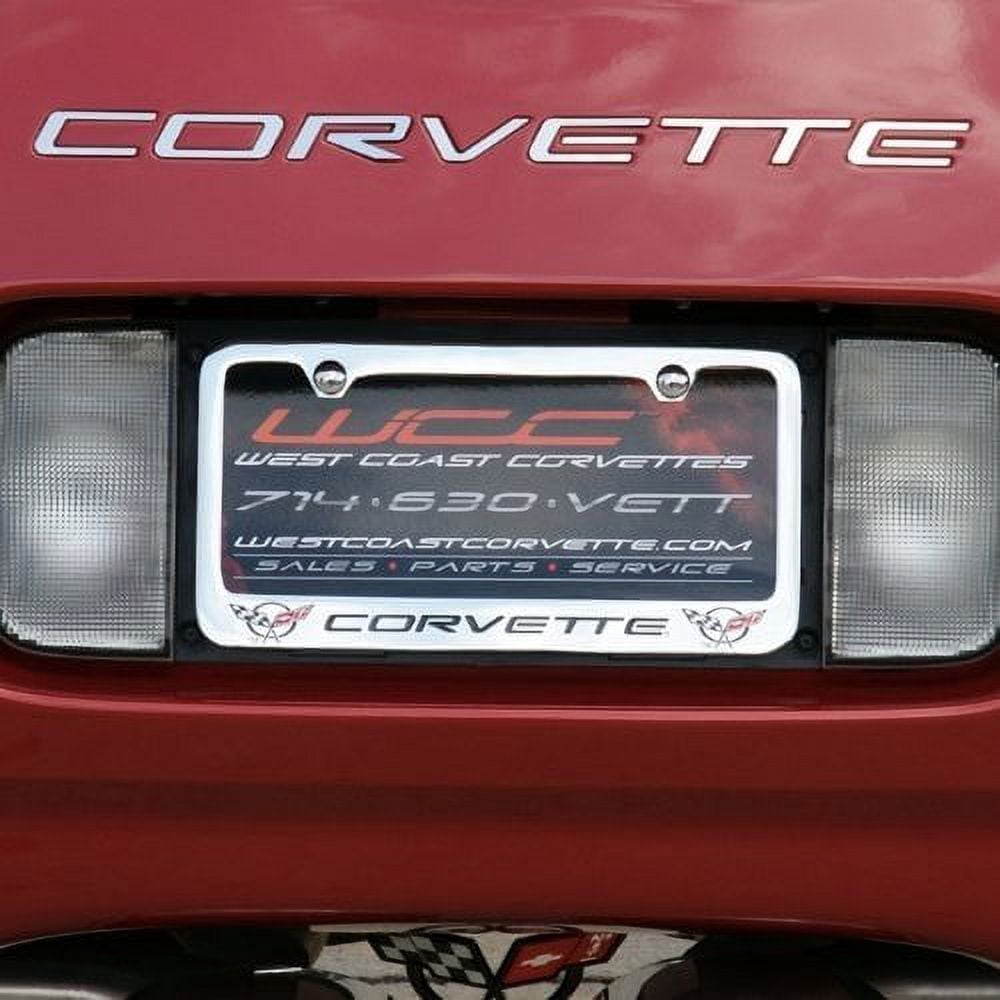 C5 Corvette License Plate Frame - Chrome - Walmart.com