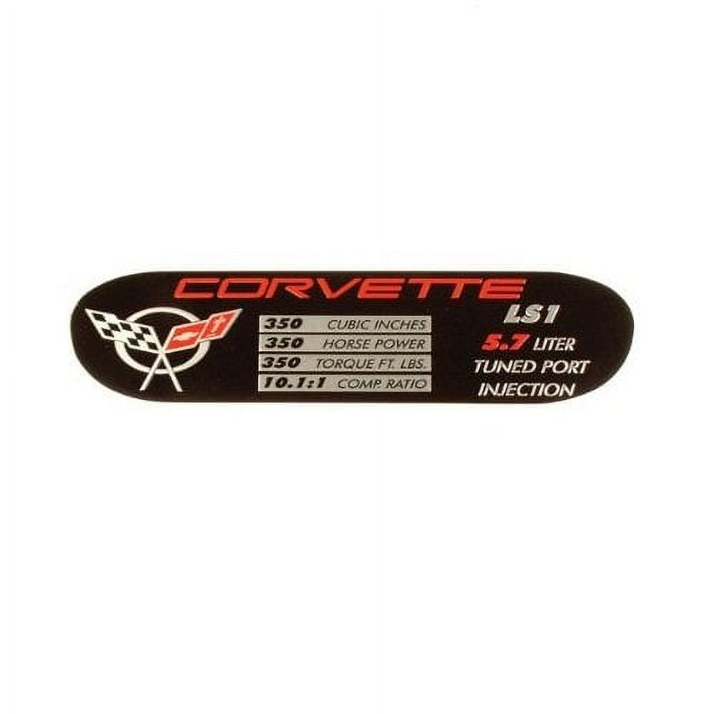 C5 Corvette Spec Data ID Metal Plate Emblem LS1 350HP 01-04 - Walmart.com