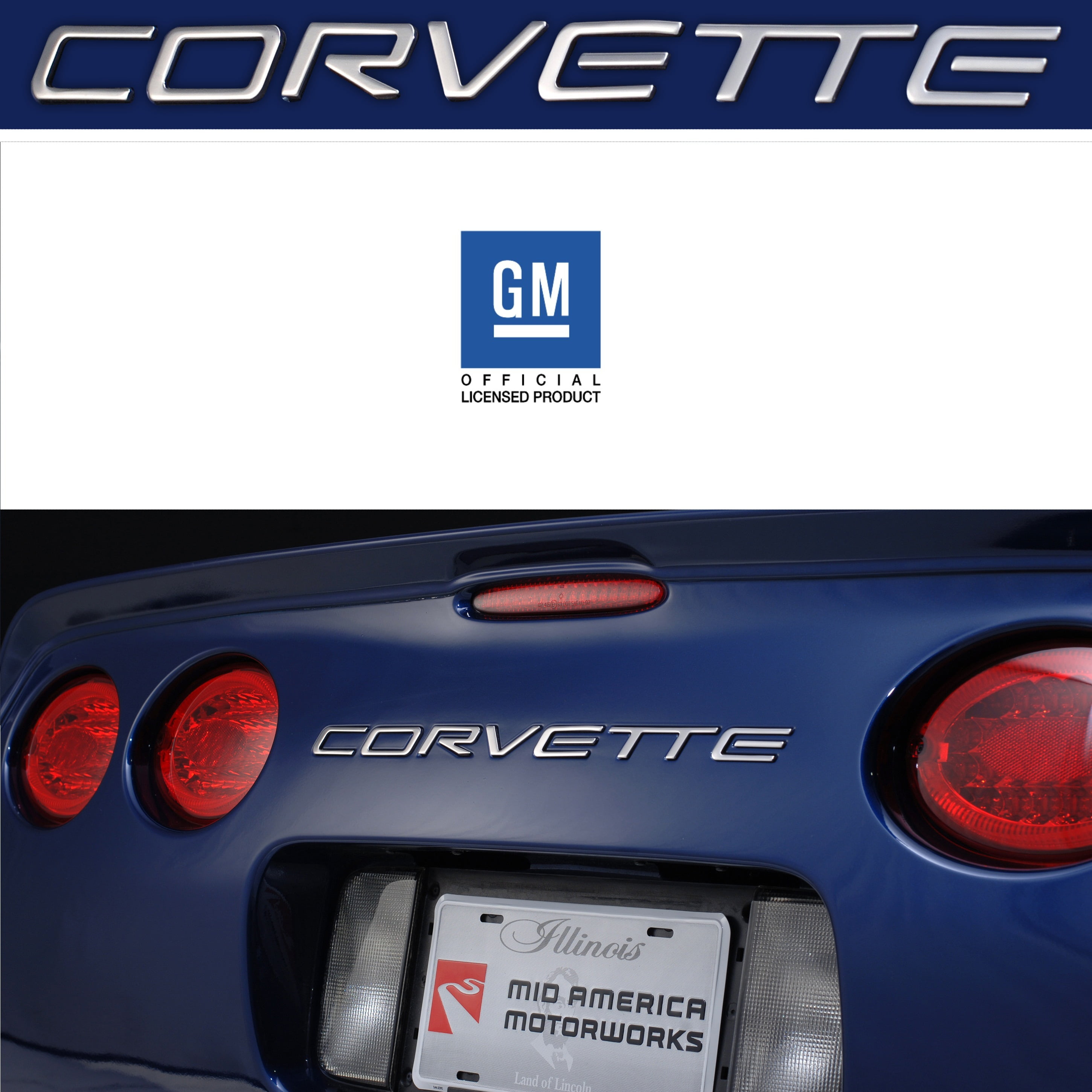 C5 Corvette Stainless Steel Rear Bumper Letter Kit Fits: All 97 through ...