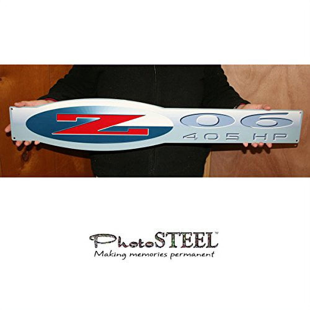 C5 Corvette ZO6 405HP Wall Emblem Large Metal Art 02-04 Full 36" by 6.5 ...