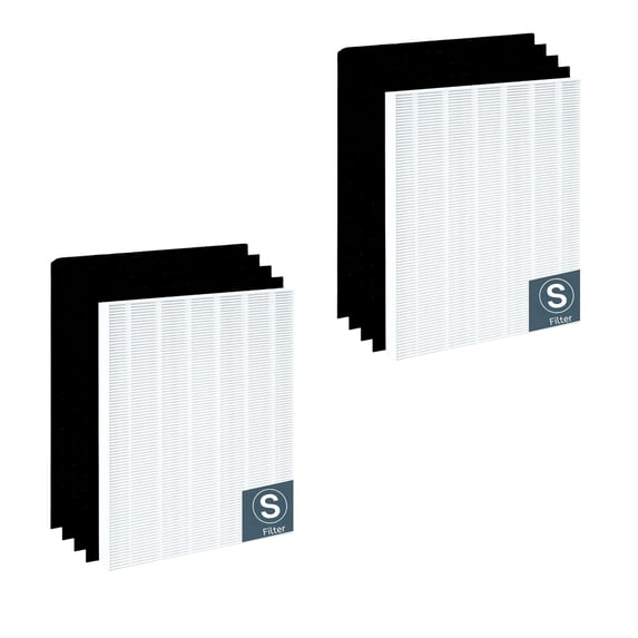 Nispira True HEPA Filters (2 Sets) with 4 Pre-Filters Compatible with ...