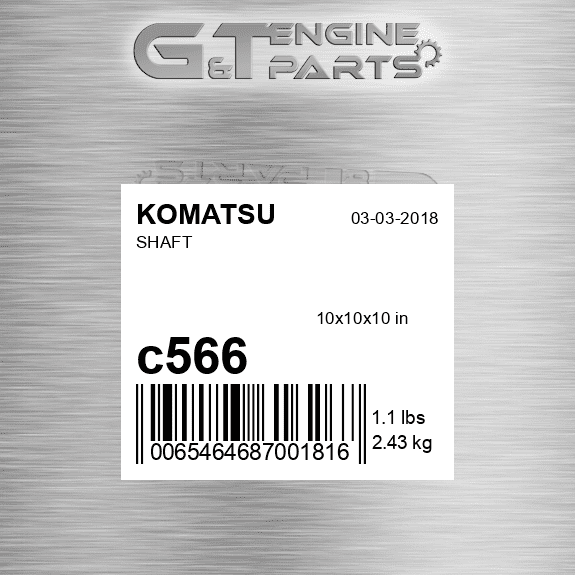 C566 SHAFT fits KOMATSU (New OEM) - Walmart.com