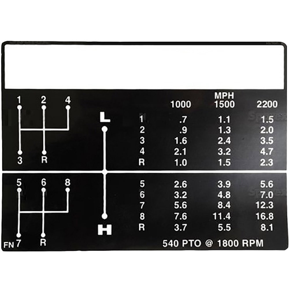 C5NN7B292FN 8 Speed Shift Pattern Decal Fits Ford/New Holland - Walmart.com