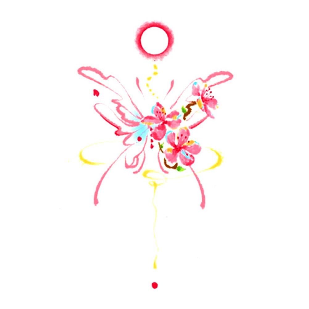 C6-001 Single Color Butterfly Tattoo Sticker Waterproof Long-Lasting ...