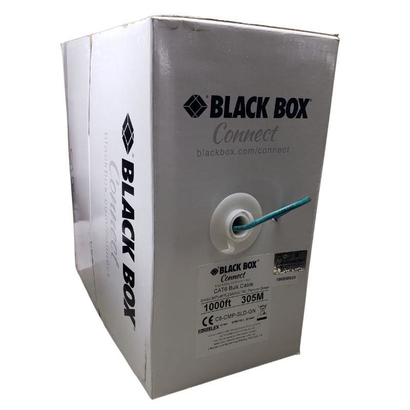 C6-CMP-SLD-GN - CABLE CAT6 FT6 SOL GRN 1000FT UTP 4P/23AWG CMP PLENUM ...