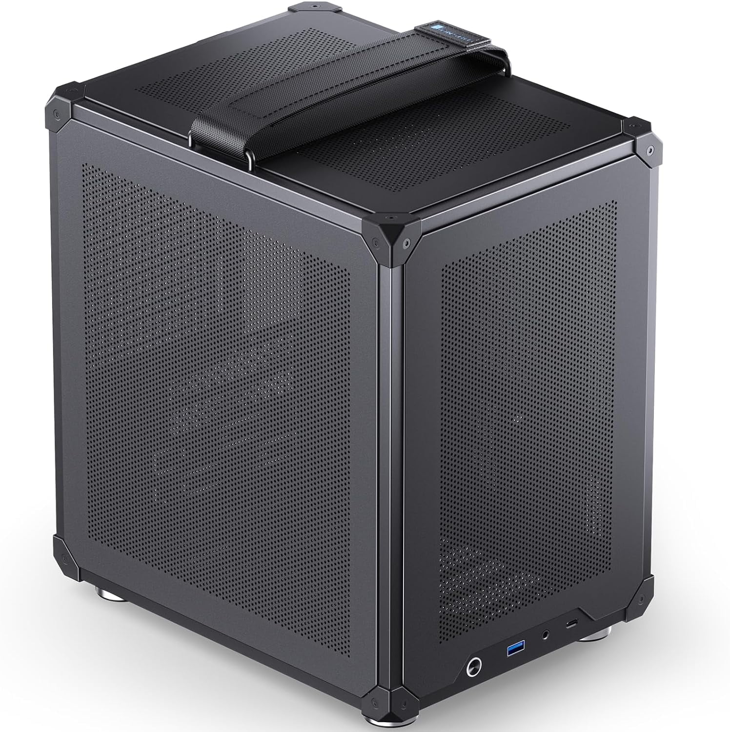 C6-ITX Black Mini ITX Handled Mesh PC Case, Simple Compact Desktop ...