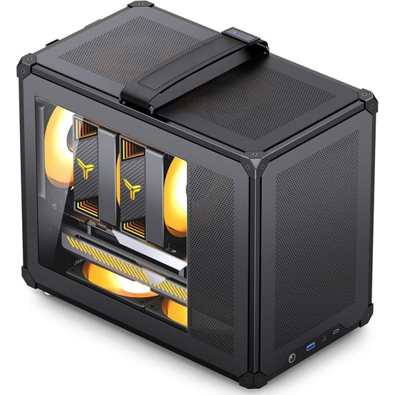 C6 MAX Black Micro ATX PC Case,Matx Handled Mesh Chassis,1-Side ...