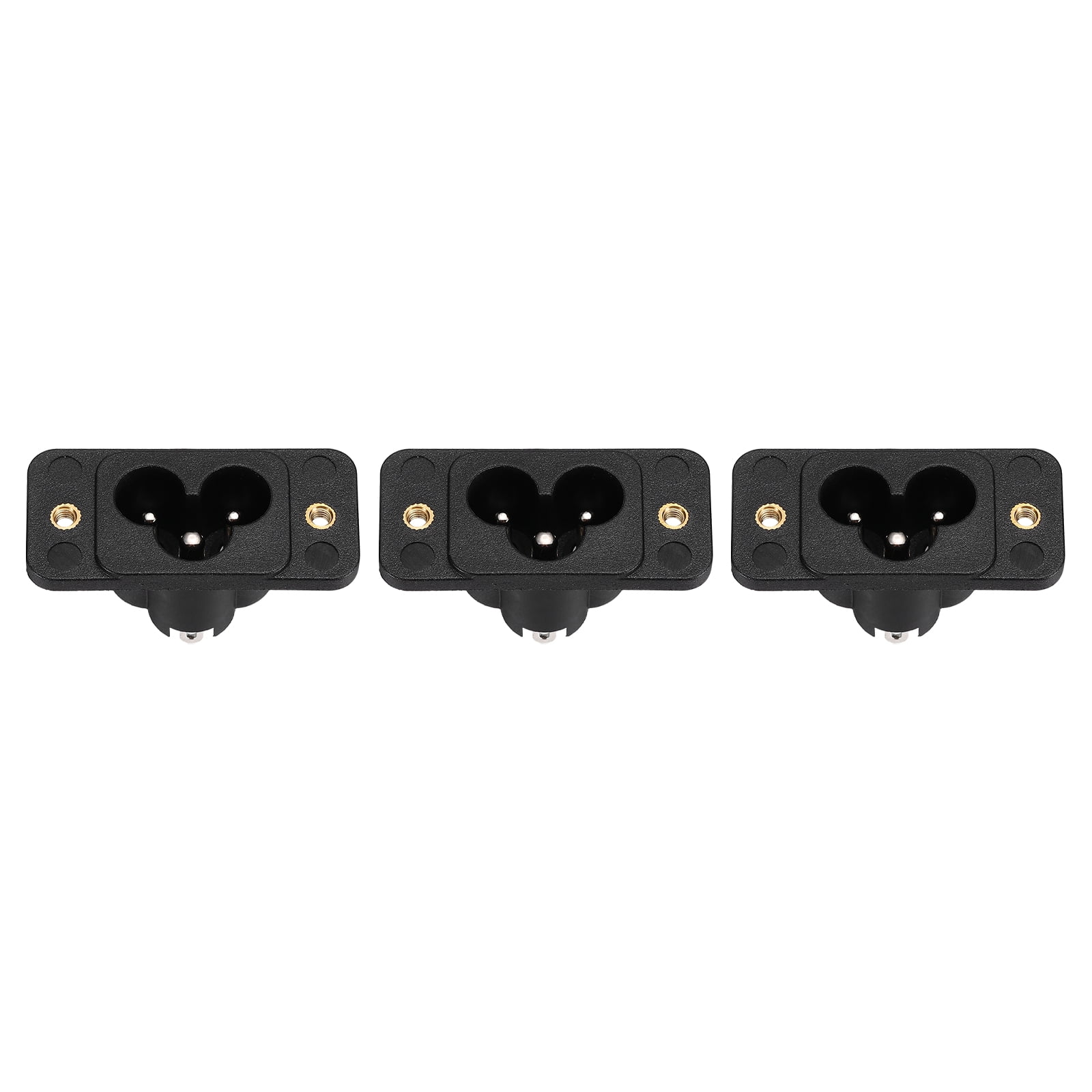 C6 Panel Mount Plug Adapter AC 250V 2.5A/5A 3Pins IEC Inlet Module Plug ...