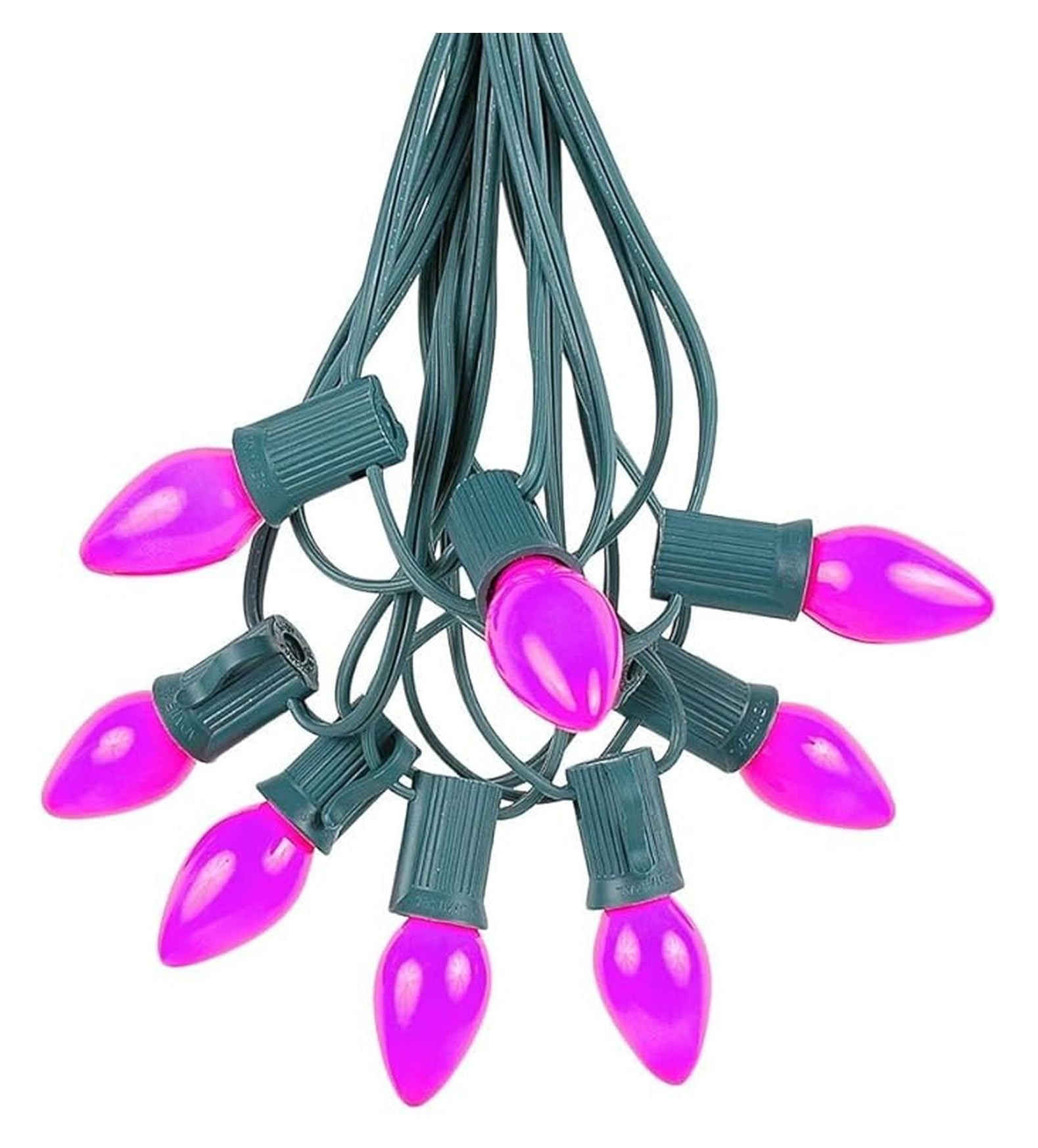 C7 Christmas Lights String - Indoor Outdoor Holiday Lights - 25ft ...
