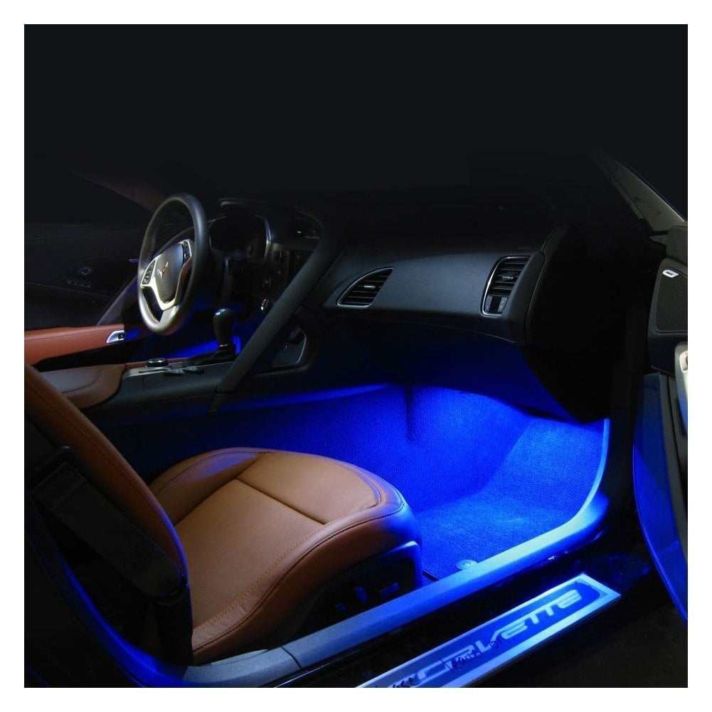 C7 Corvette Footwell LED Lighting Kit Blue Super Bright - Walmart.com