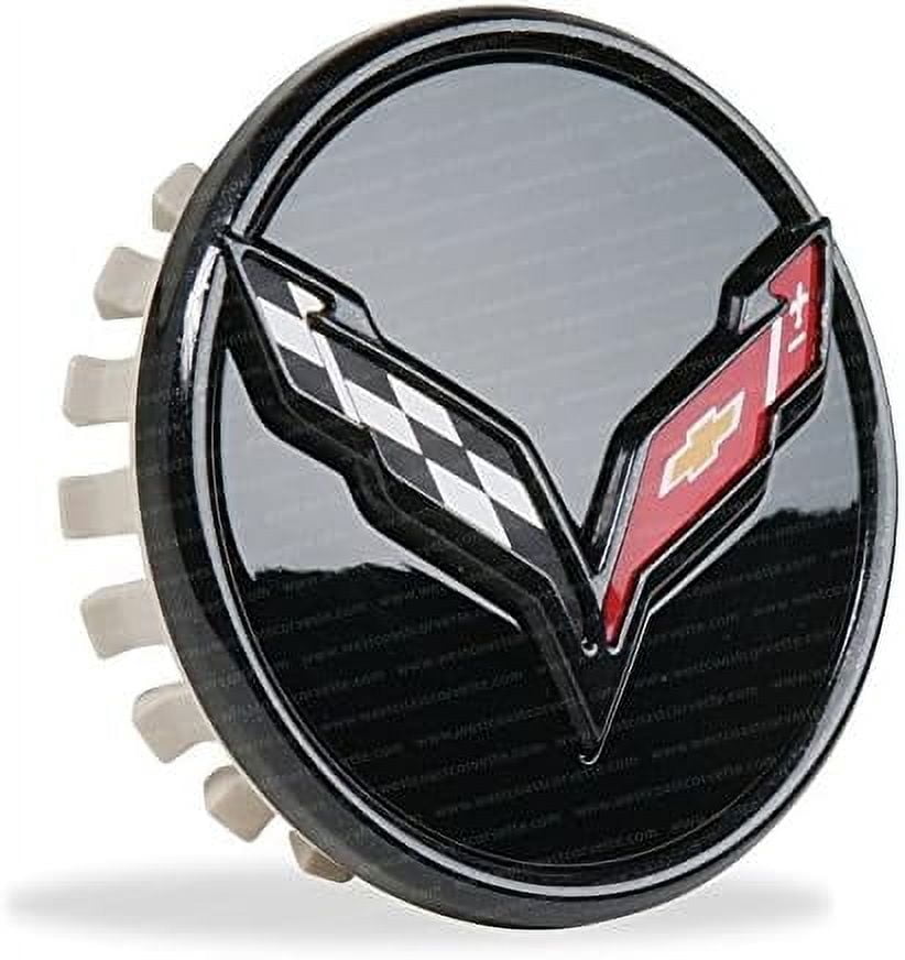 C7 Corvette GM Center Cap w/ Crossed Flags Logo - Carbon Flash Black ...