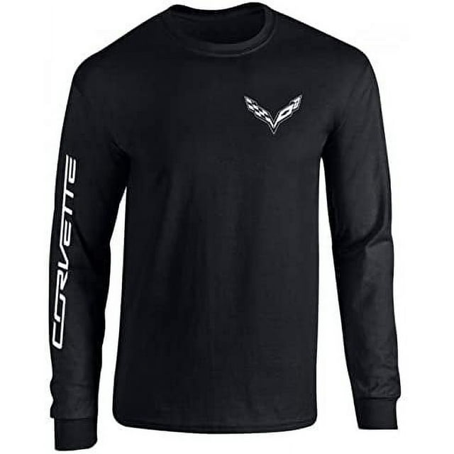 C7 Corvette Long Sleeve T-Shirt - C7 Logo with Corvette Script on ...