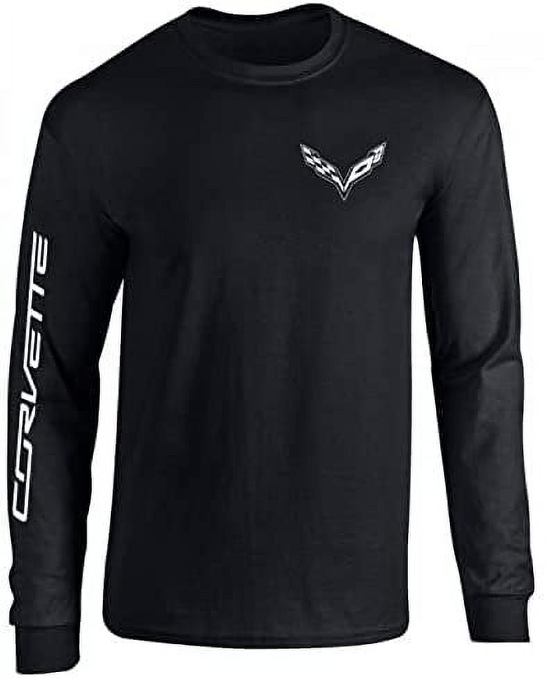 C7 Corvette Long Sleeve T-Shirt - C7 Logo with Corvette Script on ...