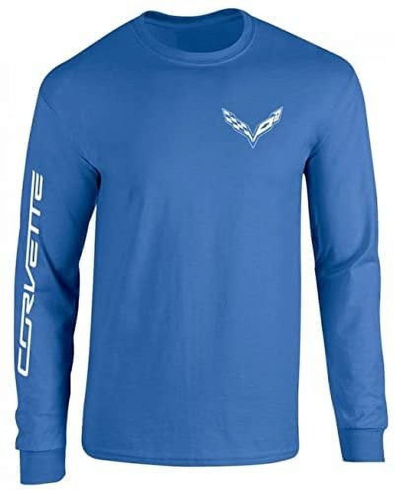 C7 Corvette Long Sleeve T-Shirt - C7 Logo with Corvette Script on ...
