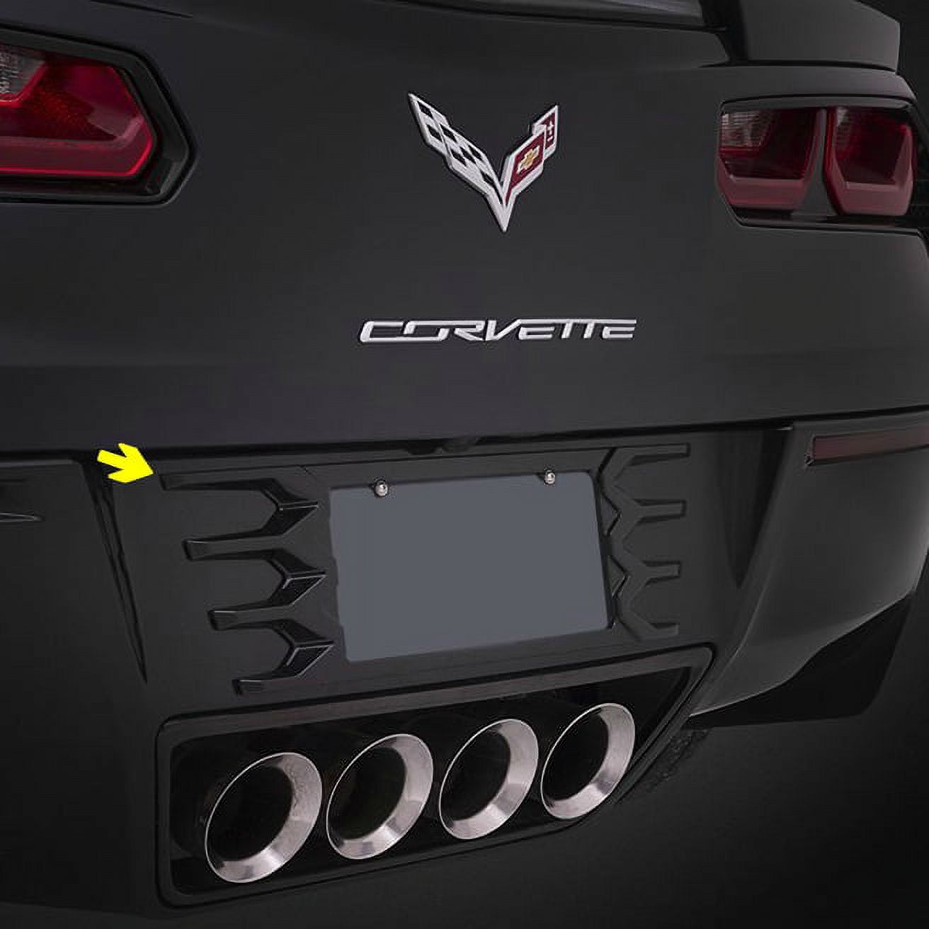 C7 Corvette Rear License Plate Frame : Carbon Flash - Walmart.com