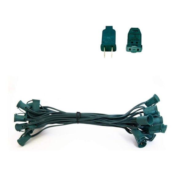 C7 Green Light String - 25ft Holiday & Backyard Lighting - SPT1 18 ...