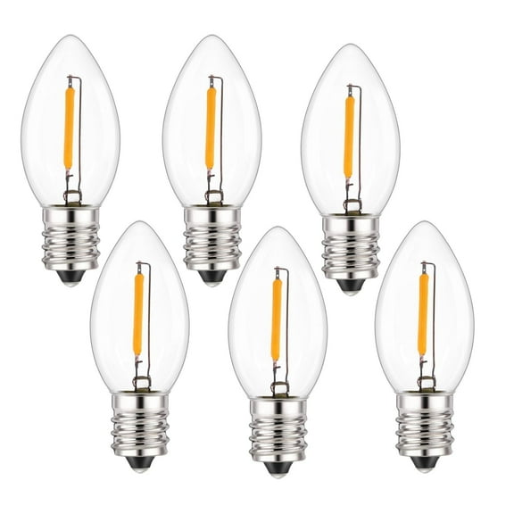 C7 Candelabra Led Light Bulbs, Small Night Light Bulb, 0.6 Watt ...