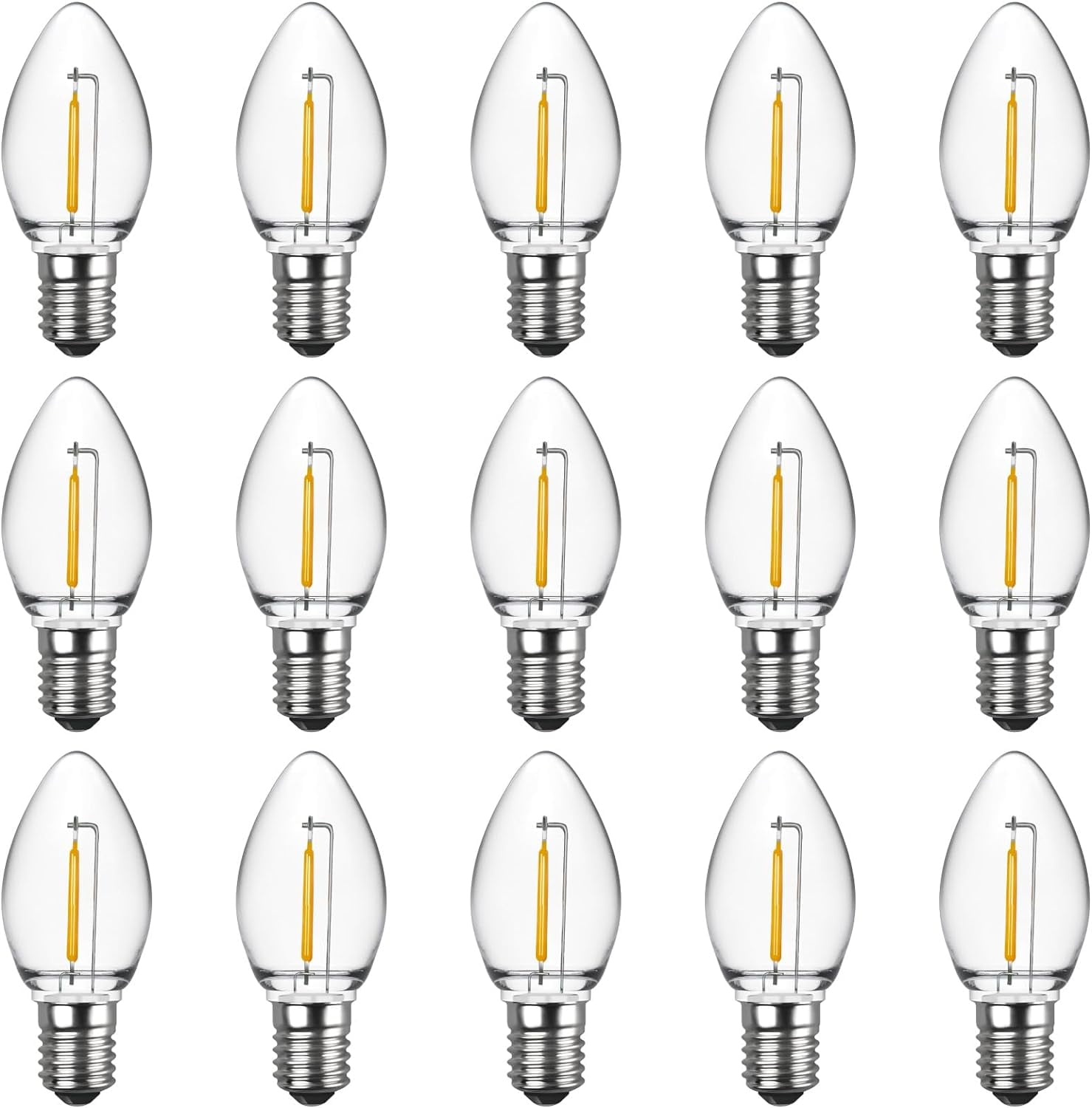 C7 LED Night Light Bulbs, Shatterproof LED Replacement Bulbs for Window Candles & Chandeliers ...