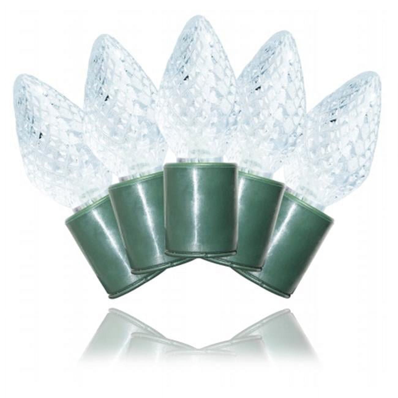 C7 Pure White LED Light Set With In-Line Rectifer On Green Wire ...