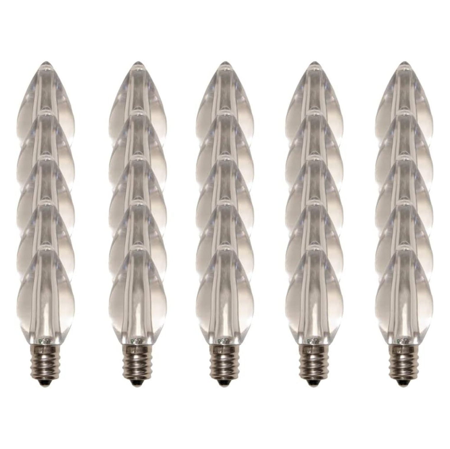 C7 Warm White Transparent SMD LED Bulbs - Box of 25 Smooth Warm White ...