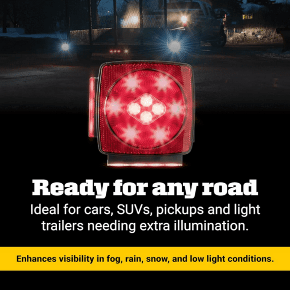 C7425 LED Square Trailer Light Kit with Integrated Back-Up Lights ...