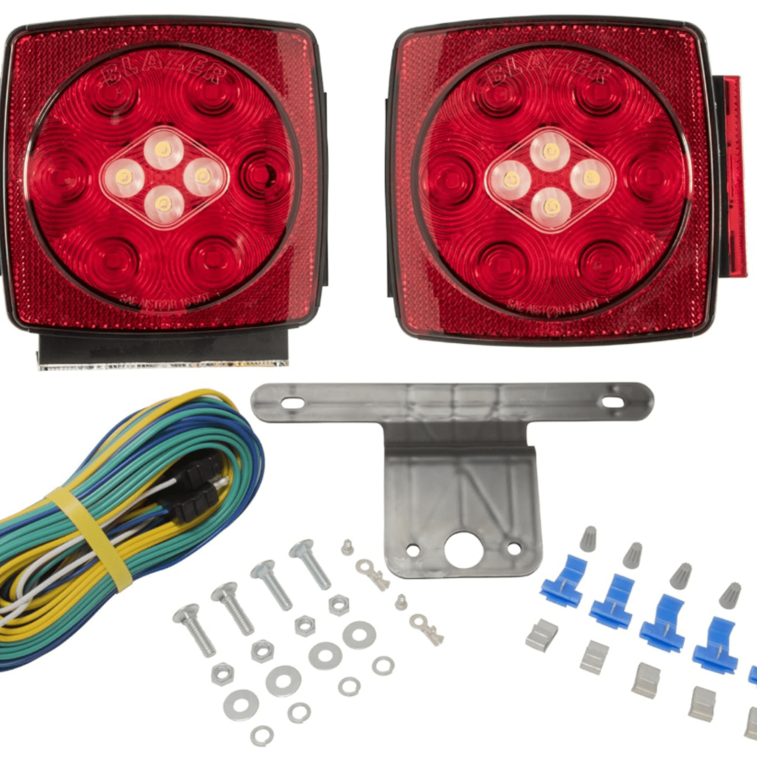 C7425 LED Square Trailer Light Kit with Integrated Back-Up Lights ...