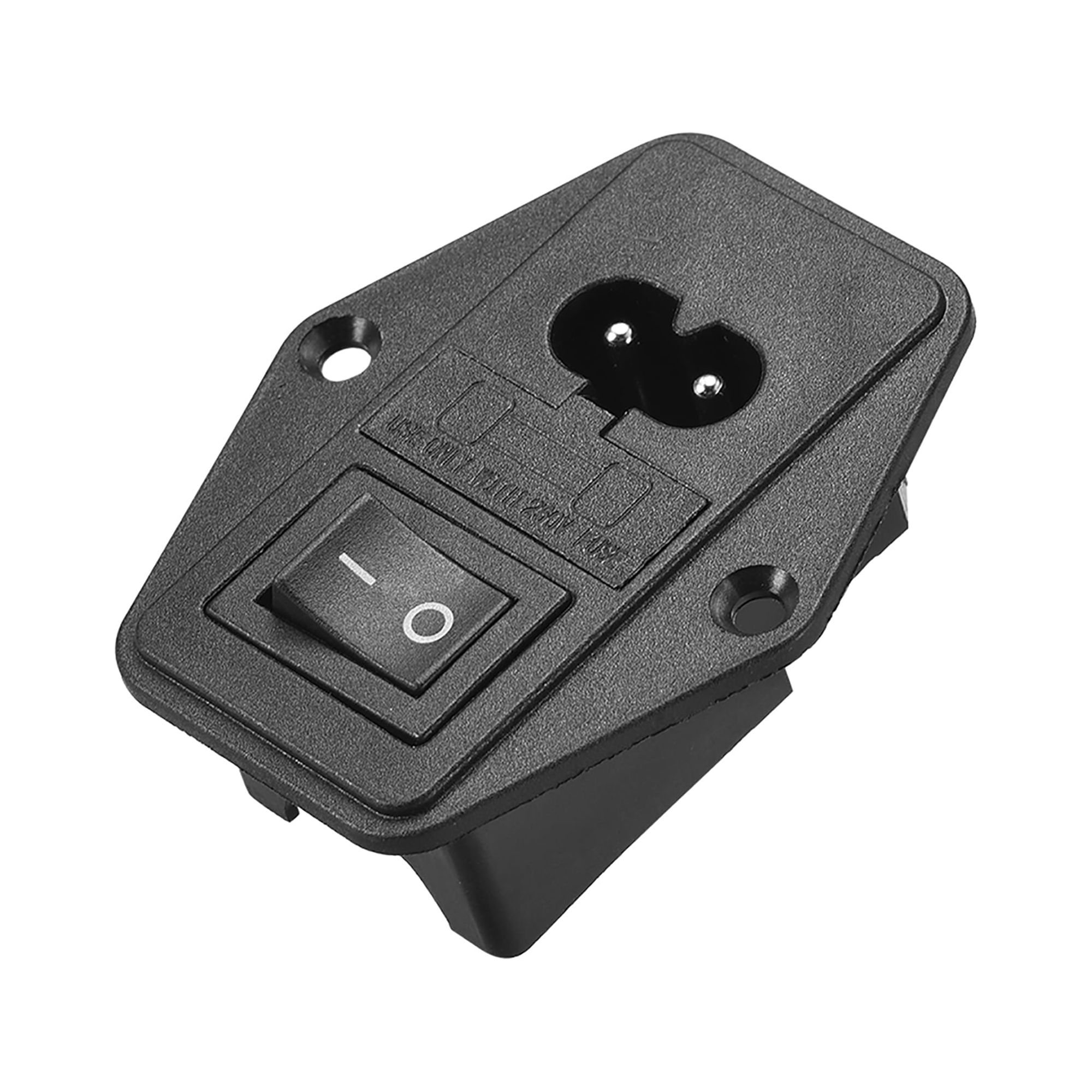 C8-8 Panel Mount Plug Adapter,250V 10A 2P IEC Inlet Module Plug Power ...