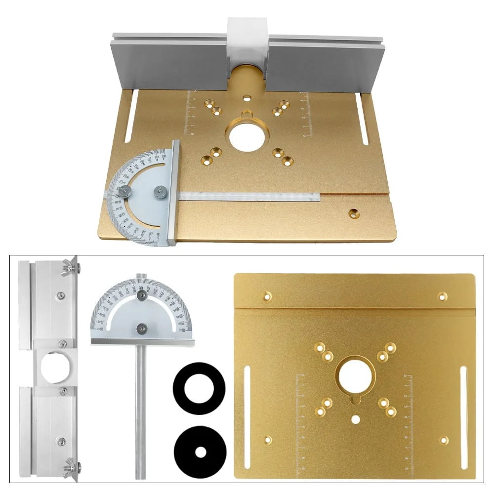 C8 Aluminum Router Table Insert Plate with Miter Gauge for Woodworking ...