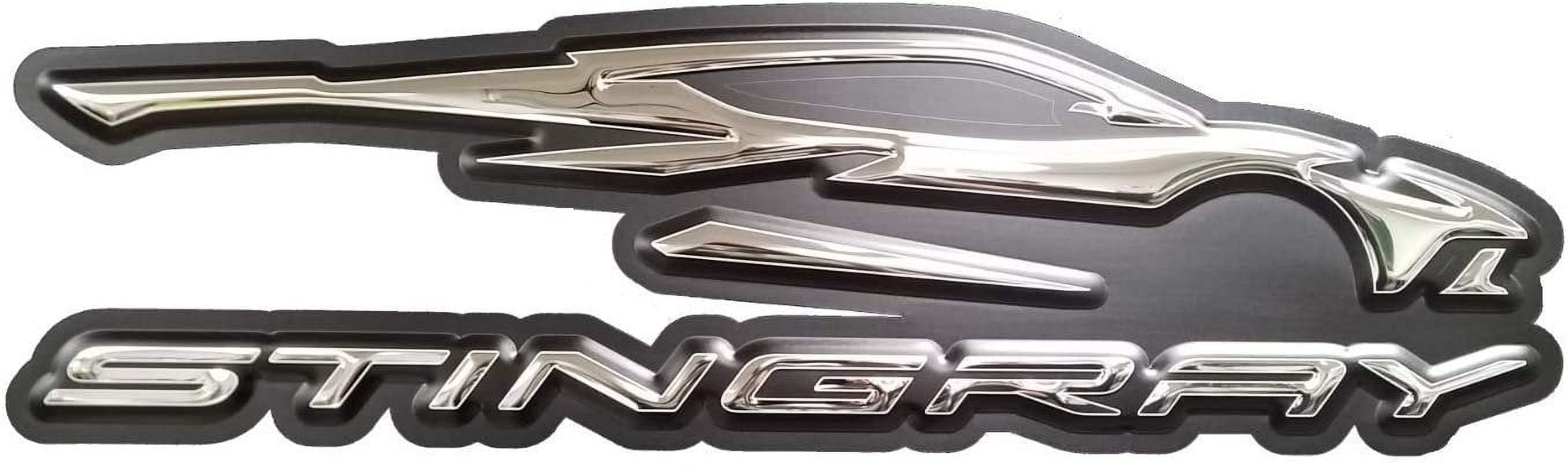 C8 Corvette Gesture Logo & Stingray Script Sign - Chrome : 34" x 8 ...