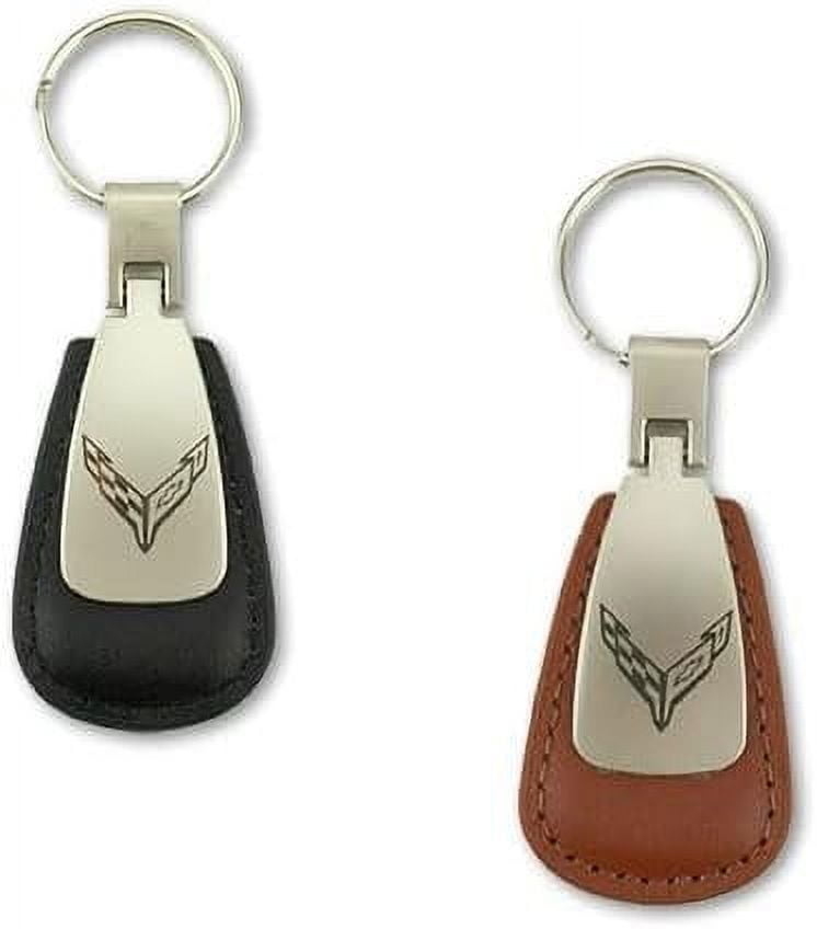 C8 Corvette Leather Teardrop Key Chain - Officially Licensed Chevrolet ...