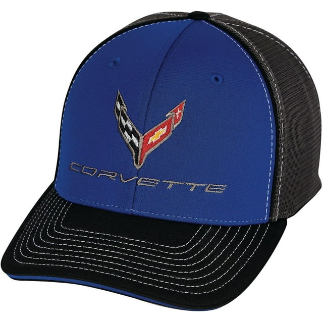 C8 Corvette Sandwich Bill Flex Fit Hat - Officially Licensed Chevrolet ...