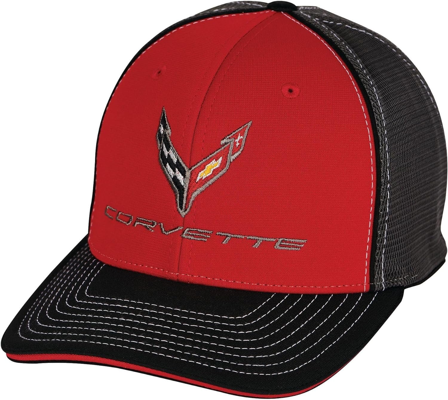 C8 Corvette Sandwich Bill Flex Fit Hat - Officially Licensed Chevrolet ...