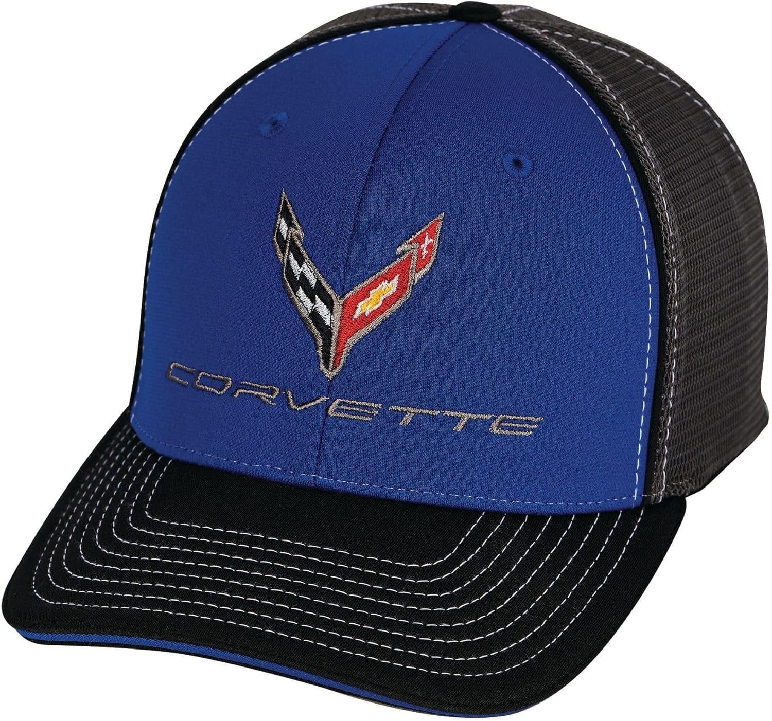 C8 Corvette Sandwich Bill Flex Fit Hat - Officially Licensed Chevrolet ...