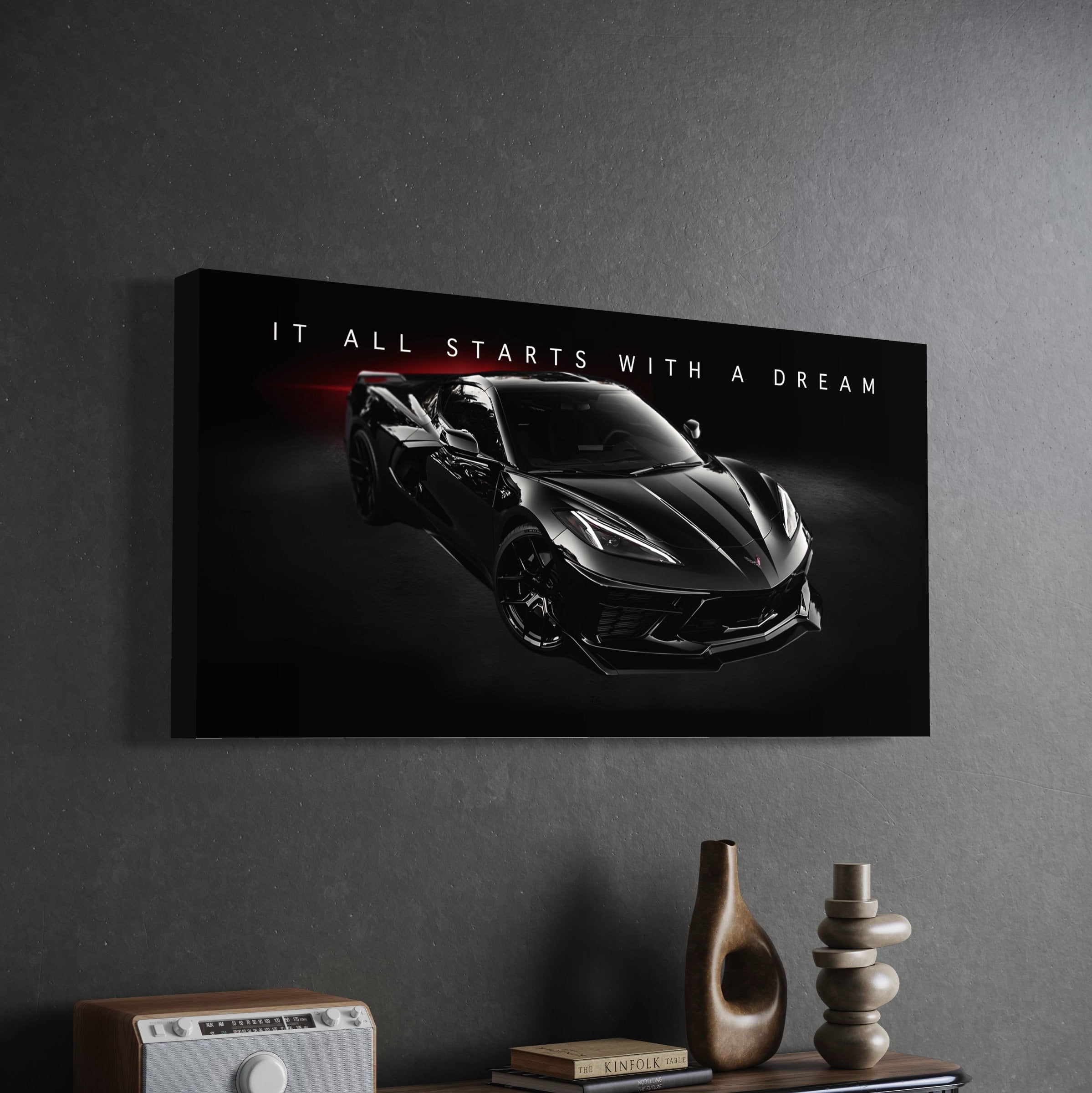 C8 Corvette Stingray Poster Vintage Style Wall Decor Physical Poster ...
