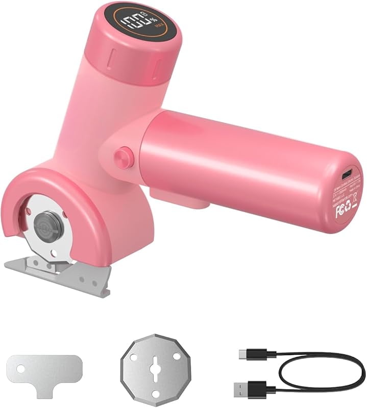 C8 Nano 3.7V Cordless Electric Scissors with LED Display, Rechargeable ...