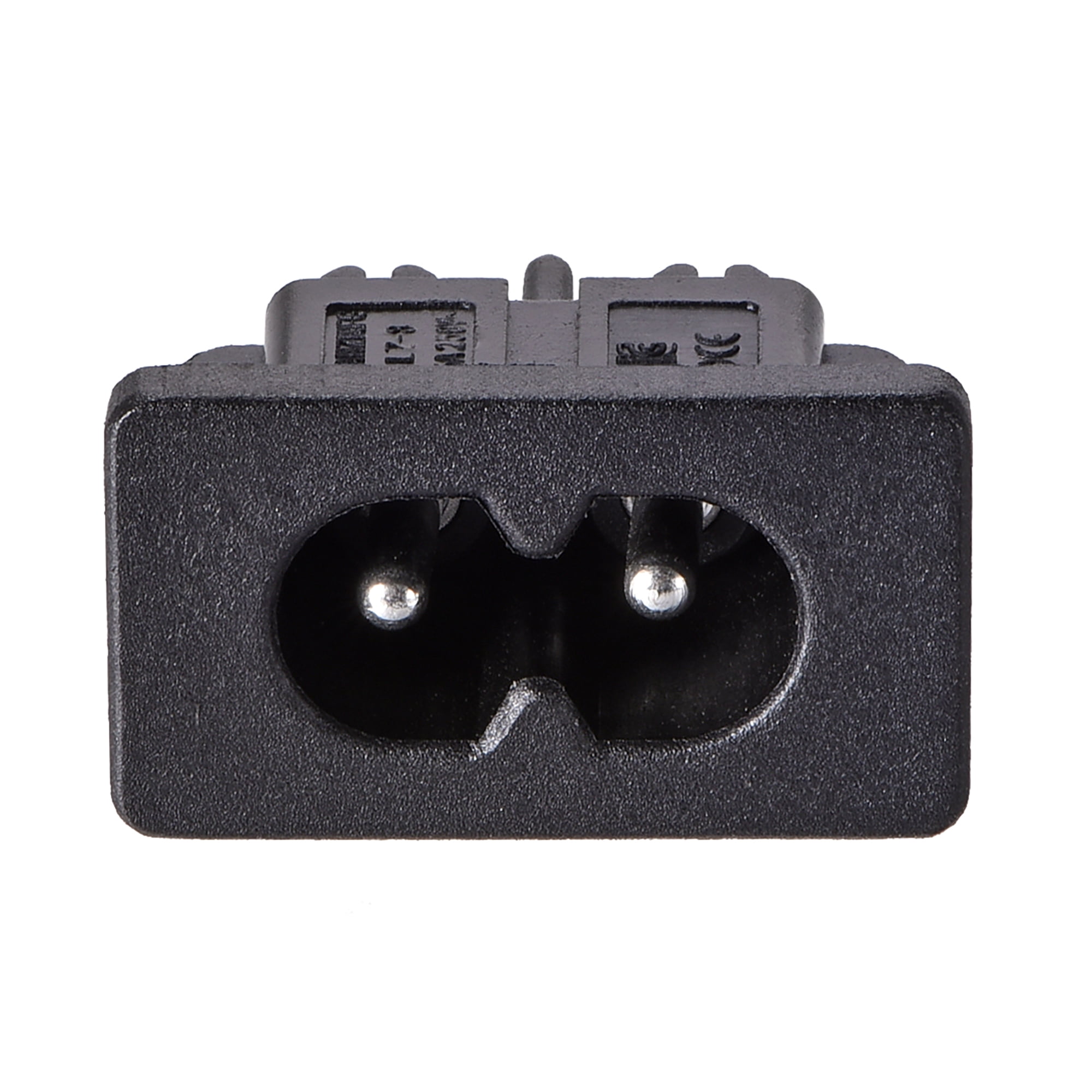 C8 Panel Mount Plug Adapter AC 250V 2.5A 2Pins IEC Inlet Module ...
