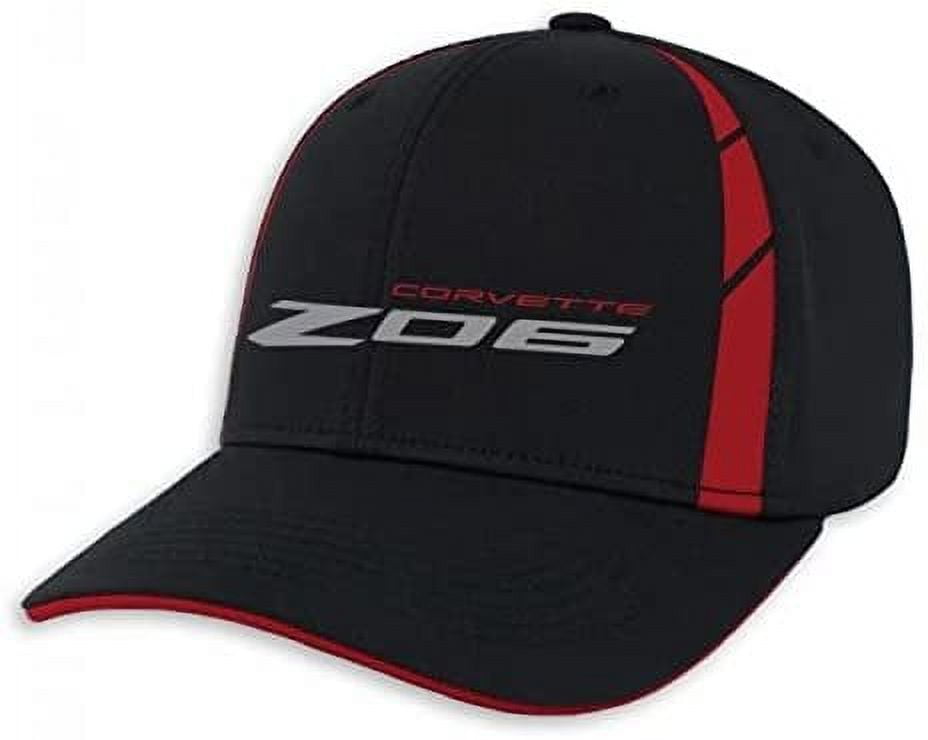 C8 Z06 Corvette Sideline Cap - Next Generation Hat - Black/Red ...
